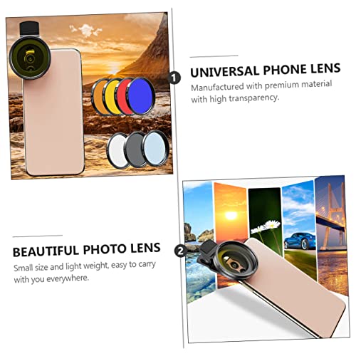 ABOOFAN 1 Set Universal Detachable Creative Filter Lens Universal Phone Lens kit Portable Suite Set Lens Group telephoto Lens telephoto Lens for Smartphone Cell Phone Fisheye Lens