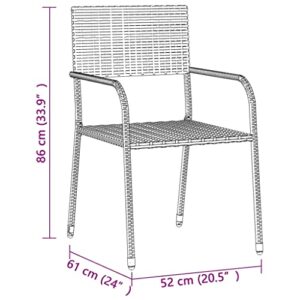 WFAUIBR Dining Set 5 Piece Patio ，Full Set of Family Gathering Tables，Lounge Set ，for Balcony, Lawn, Garden, or Poolside, This Set is Outdoor Spaces.Gray/B，5 Piece 51.2"