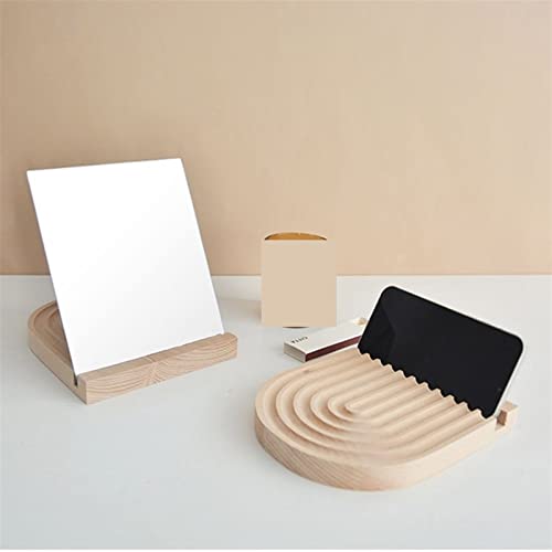 SUSOSU Breakfast Tray Wooden Tray with Groove Serving Plate Food Storage Dish Mirror Stand Phone Holder Aromatherapy Trays for Home Kitchen Organizer