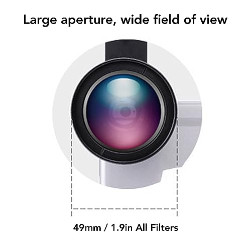 Portable Cell Phone Camera Lens, Durable 2 in 1 Clip On Phone Macro Lens with 0.45x Wide Angle for 1.5in Lenses 1.9in Filters