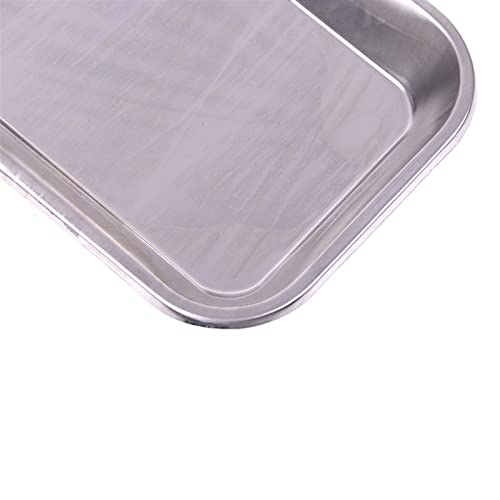 SUSOSU Breakfast Tray Tray Holder Procedure Steel Plate Flat Organizer Metal Traystype Storage Waste Silver Serving