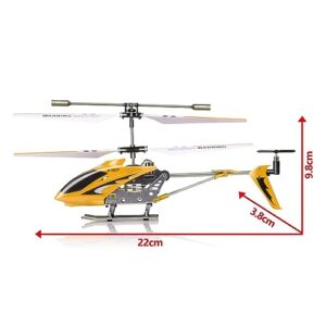 DWIU RC Helicopter Model, S107G 2.4G 3CH Dual-Propeller Remote Control Aircraft Model with Gyro, Mini Helicopter Toys for Adults Beginners (RTF Version