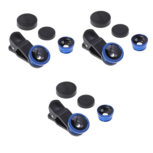 UKCOCO Phone Lens 3pcs Mobile Phone Lens Phone Camera Lens kit Mobile Phone Camera Lens iphonee x Smartphone Phones Smart Phone Camera Lens Suite Appendix self Timer Wide Angle