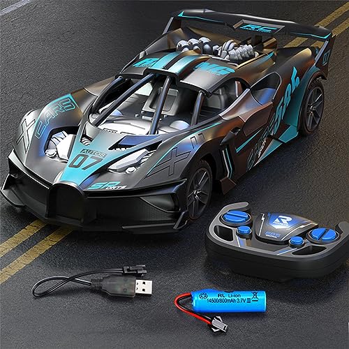 Hot6sl Remote Control Car 2.4ghz, Rc Drift Car with 4-Channel Remote Control, Electric Remote Toy Racing, Toys for Boys Girls Outdoor Educational Sensory, 8.3x3.7x2.2 in