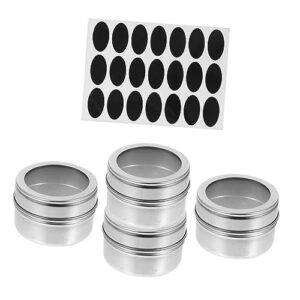 inoomp 4pcs stainless steel seasoning jar dispenser container magnetic container metal container metal seasoning shakers rub container tins stainless steel shaker pepper shakers sugar jar