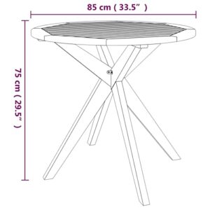 Camerina 3 Piece Patio Dining Set Outdoor Patio Dining Set Outdoor Patio Furniture Patio Set Patio Table and Chairs Set Solid Wood Acacia 3087130