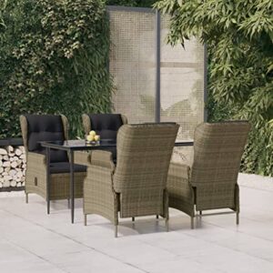 camerina 5 piece patio dining set patio table and chairs set outdoor patio dining set outdoor patio furniture patio set brown poly rattan 3156810