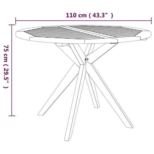 Camerina 5 Piece Patio Dining Set Outdoor Dining Table Set Patio Table and Chairs Set Outdoor Patio Dining Set Solid Wood Acacia 3087133