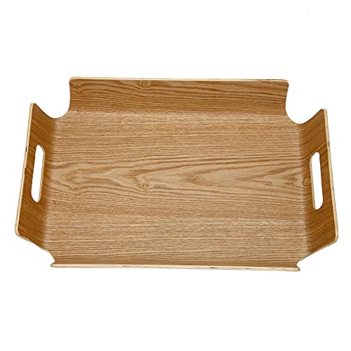 Yuyosunb Luxury Desk Table Bamboo in Bed Bread Wooden Tray Wood Fruit Breakfast Food Cake Coffee Tea Serving Tray with Handles