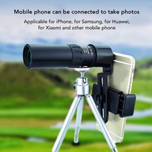 10X to 300X Zoom Telephoto Lens, Mobile Phone Monocular Telescope, Prism Stretchable Telescope with Tripod, Phone Holder, Bag, Lanyard for Hunting Traveling Concert