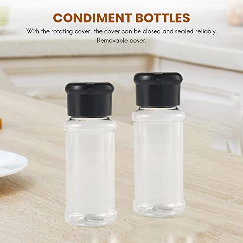 Yuyosunb 20Pcs/Set 100Ml Spice Salt Pepper Shakers Black Seasoning Jar Can Pepper Bottle Barbecue Condiment Kitchen Gadget Tool