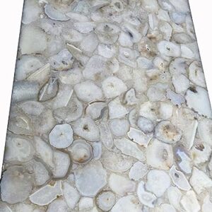 30 x 60 Inches White Agate Stone Dining Table Top with Elegant Look Rectangle Meeting Table from Indian Heritage Art and Crafts