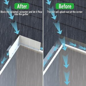 Tainrunse Roof Rain Diverter Gutter Splash Guard Efficient Valley for Easy Installation Heavy Protection Preserve Landscapes with Corrosion-Resistant 2pcs