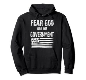 fear god not the government pullover hoodie