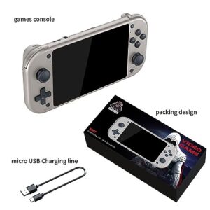 POWEST M17 Handheld Game Console with 10000 Games, 4.3 Inch HD LCD Screen Retro Video Gaming Console, 3D Joystick & 64-Bit 3D Emulators (64)