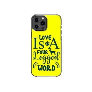 love is a four legged word sarcastic funny cute dog lover pattern art design anti-fall and shockproof gift iphone case (iphone 6+/6s+)