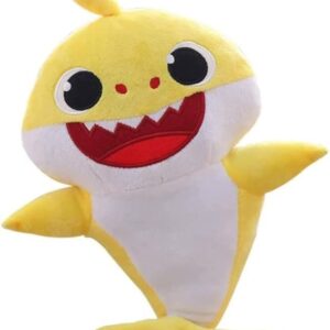 Baby Cute Plush Toy Plush Shark Toy That Sings with Music and Luminous Light is The Best Birthday Gift for Children … (Yellow)