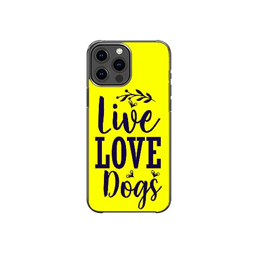 Live Love Dogs Cute Dog Lover Pattern Art Design Anti-Fall and Shockproof Gift iPhone Case (iPhone 12)