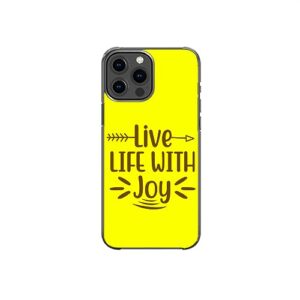 Live Life With Joy Positive Motivational Inspirational Pattern Art Design Anti-Fall and Shockproof Gift iPhone Case (iPhone X/XS)