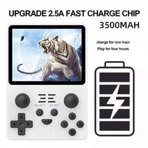 Handheld Games Retro Game Console 64G TF Card Buit in Games and Emulators Video Come Consoles 3.5 Inch IPS 640*480 Screen Support Linux System-White