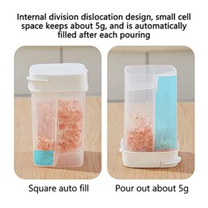 2PCS Plastic Salt and Pepper Shaker Set, 2 in 1 Seasoning Jars, Clear Salt and Pepper Containers with Lid, Spice Jar, Spice Dispenser To Go Set for Travel Camping Picnic Outdoors Kitchen Lunch Boxes