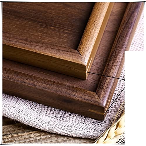 VEMMIO Breakfast Tray Black Walnut Rectangular Tray Hotel Restaurant Wooden Fruit Tray Cake Breakfast Snack Storage Organization Tea Tray (Color : 30x20x2cm)