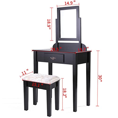 NJSV Makeup Vanity Set Dressing Table Shuq Vanity Desk Makeup Vanity Side Tables Bedroom Vanity Table Portable Desk Vanity Set