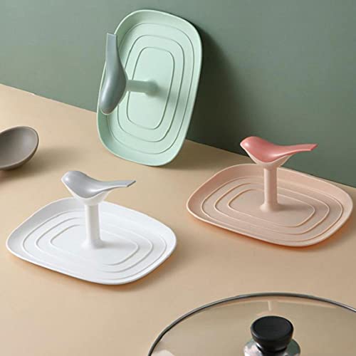 XJKLBYQ Pan Lid Holder Silicone Multifunctional Spatula Spoon Rack Kitchen Storage Organizer Stand White