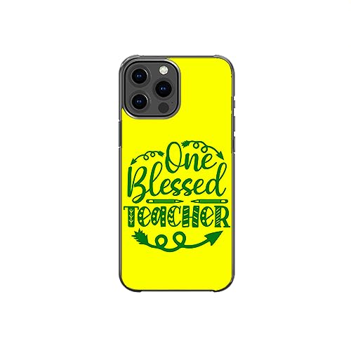 One Blessed Teacher Sweet Cute Motivational Inspirational Teacher Pattern Art Design Anti-Fall and Shockproof Gift iPhone Case (iPhone 12 Pro)