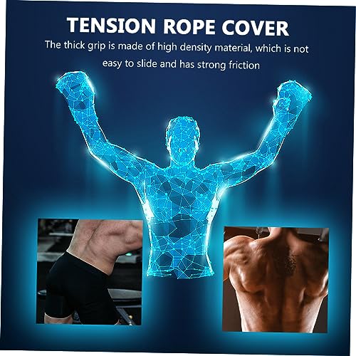 Unomor 5pcs Pull Cord Protector Chest Pull Rope Cover Household Pull Rope Cover Shoulder Workout Belt Cover Gym Belt Protective Case with Foam Sports Coat Gym Training Strap Cover Step on