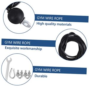 Abaodam 2 Sets 3 Fitness Wire Rope Wrist Exerciser Gym Pulley Workout Machine Fitness Pulley Rope Heavy Duty Steel Wire Rope Home Gym Wire Rope arm Steel Cable DIY Wire Rope Lifting Power