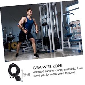 Abaodam 2 Sets 3 Fitness Wire Rope Wrist Exerciser Gym Pulley Workout Machine Fitness Pulley Rope Heavy Duty Steel Wire Rope Home Gym Wire Rope arm Steel Cable DIY Wire Rope Lifting Power