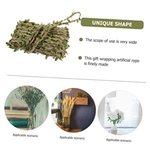 OSALADI 2 Rolls Simulated Rope and Rattan Braid Accessories Jungle Leaves Plant Gifts Natural Jute Twine Plants Gifts Decorative Jute Simulated Rope for Kindergarten Decorative Rope