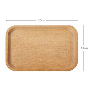 GEEKLLS Breakfast Tray Natural Bamboo Flat Tea Tray Rectangular Fruit Tray Table Decoration Hotel Home Furnishing