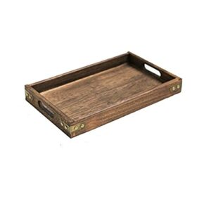 geeklls breakfast tray rectangular wooden tray pallet kitchen storage organization dessert dinner tea food serving trays home hotel decor (color : large)