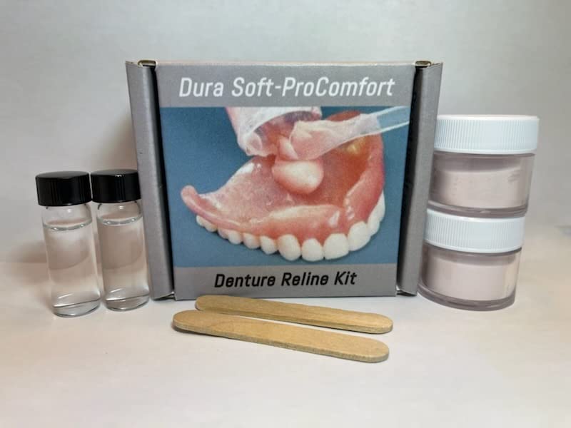 Loose Denture Repair Kit - Refits and Tightens Loose Dentures - Eliminates Loose Dentures and Sore Gums - Cure for Loose and Irritating Dentures, Pink