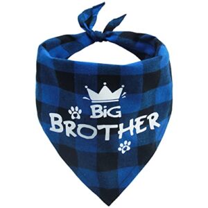 plaid dog bandanas for small medium large dogs, 1pc adjustable dog triangle bibs kerchief cotton scarf pet bandanas supplies for christmas halloween wedding party