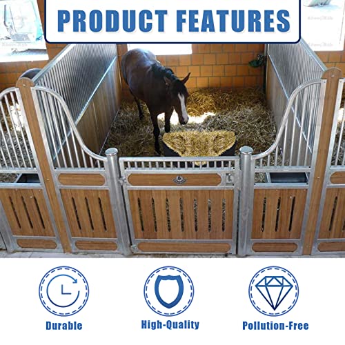 Glarks 2Pcs Large Capacity Horse Corner Hay Feeder and Horse Hay Net Set, 34.3" x 23.6" x 19.7" Black Deep Corner Hay Bag with 36" Ultra Slow Feed Hay Net for Trailer and Stall, Simulates Grazing