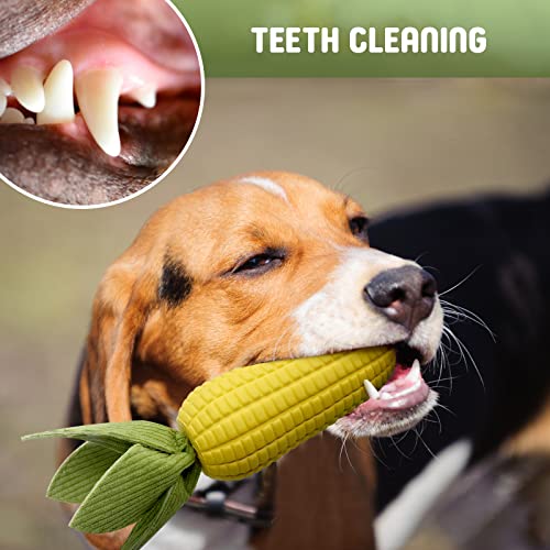 Dog Toys for Aggressive Chewers, Indestructible Tough Dog Toys for Large Dogs, Durable Squeaky Dog Chew Toys for Small Medium Dog Teeth Cleaning with Natural Rubber