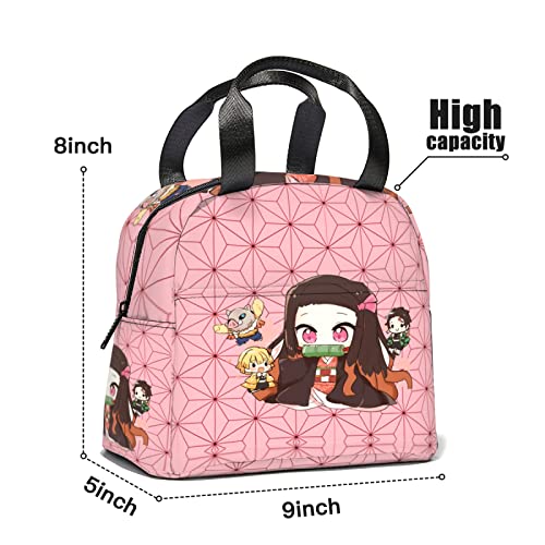 FGBXC Anime Insulated Lunch Bag Reusable Portable Lunch Box Snack Tote Bags For Adults Women Men Picnic Gifts Travel