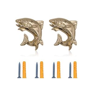 tuna fish metal hooks hanging wall mounted decorative hook,towel hooks decorative tuna fish hook ocean theme wall decor 2pcs