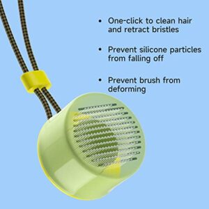 ELS PET 2 Pack Self-Cleaning Slicker Brush for Dogs, Cats, Portable Dog Brush for Shedding Hair, Fur - Comb for Grooming Long & Short Haired Dogs, Cats, Rabbits & More, Deshedding Tool, Hair Grooming Brush for Pet Massage