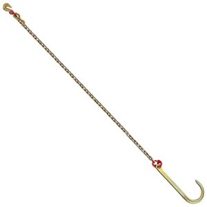 VEVOR J Hook Chain, 5/16 in x 6 ft Tow Chain Bridle, Grade 80 J Hook Transport Chain, 9260 Lbs Break Strength with JT Hook & Grab Hook, Tow Hooks for Trucks, Heavy Duty J Hook and Chain Shorteners