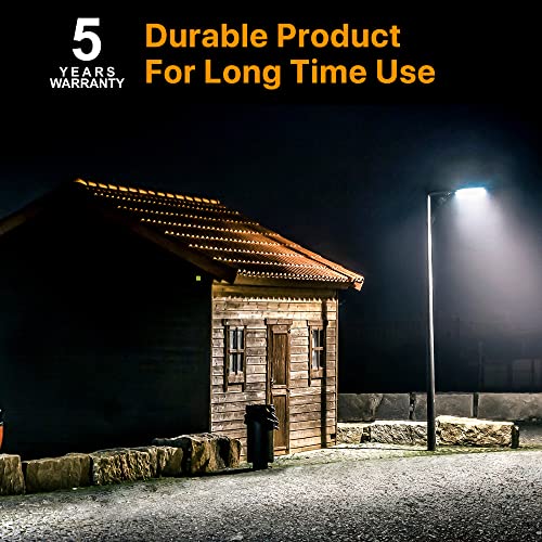 DEMILARE 200W Parking Lot Lights, 30000lm Quick Installation Dusk to Dawn Light Slip Fit Mount, Led Shoebox Light IP65 Waterproof, Commercial Lighting for Roadways, Backyard, Driveways