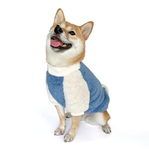 enjoying pet dog sweater small dogs warm pullover coat for small-medium dogs girls/boys soft doggy cat sweatshirt winter clothes (xl, blue)