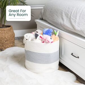 Woven Laundry Basket- Woven Basket Ideal to Use as Closet Organizer, Stuffed Animal Storage, Laundry Hamper- Double Stitched Collapsible Laundry Baskets- Large Basket for Laundry & Storage by Reppit