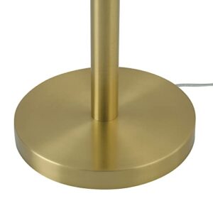 Novogratz x Globe Electric 65786 Haydel 60" 2-Light Floor Lamp, Matte Brass, Double On/Off Pull Chain, Bulb Not Included