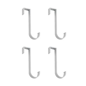 4 pack bath hook holder space aluminum heated towel rail radiator hanger tubular towel hooks shower door hooks for cabinets coat (4pcs b white)