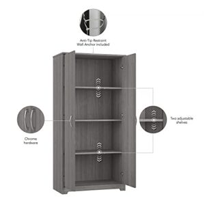 Bush Furniture Cabot Kitchen Pantry Cabinet with Doors, Tall, Modern Gray