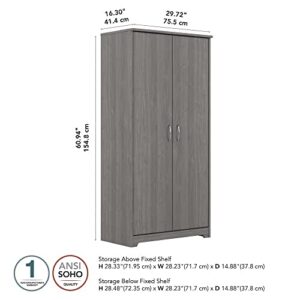 Bush Furniture Cabot Kitchen Pantry Cabinet with Doors, Tall, Modern Gray